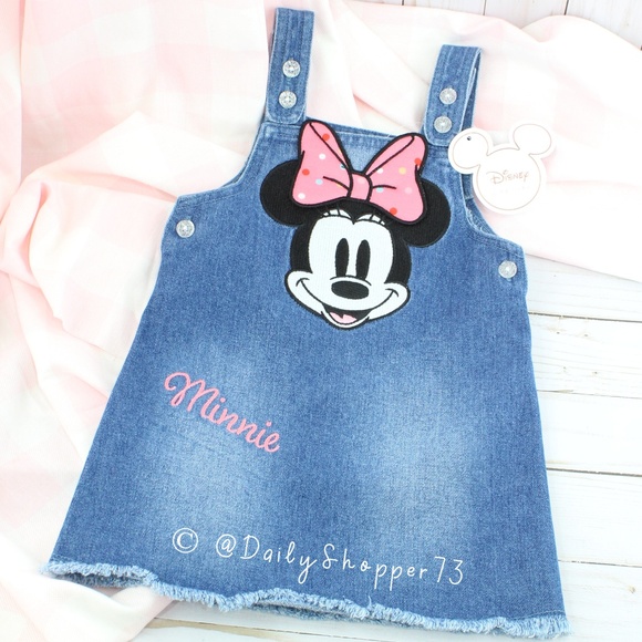 Disney | One Pieces | Minnie Mouse Denim Overall Dress Baby | Poshmark
